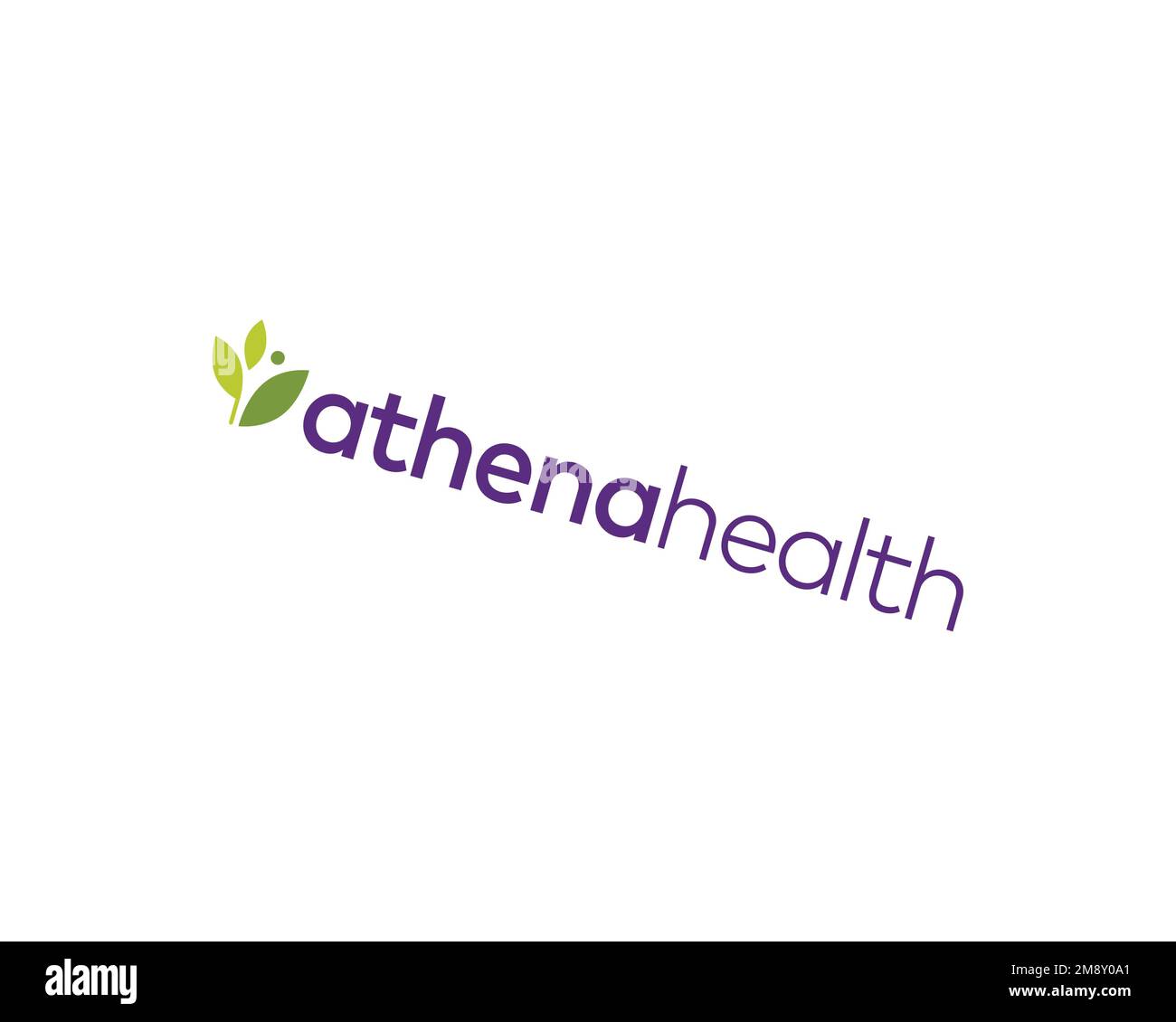 Athenahealth, rotated logo, white background B Stock Photo - Alamy
