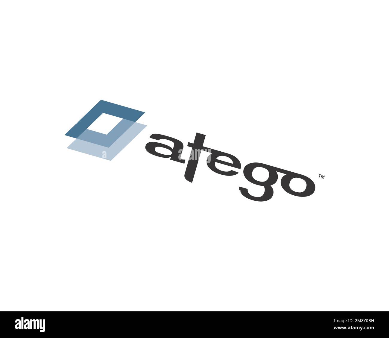 Atego company, rotated logo, white background B Stock Photo - Alamy