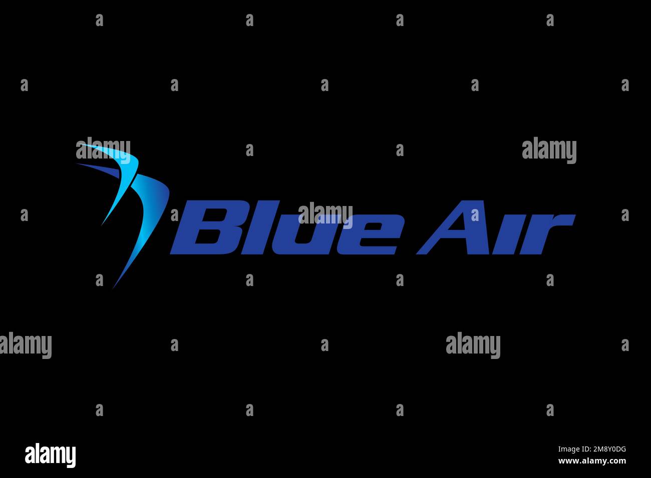 Blue Air, Logo, Black background Stock Photo - Alamy