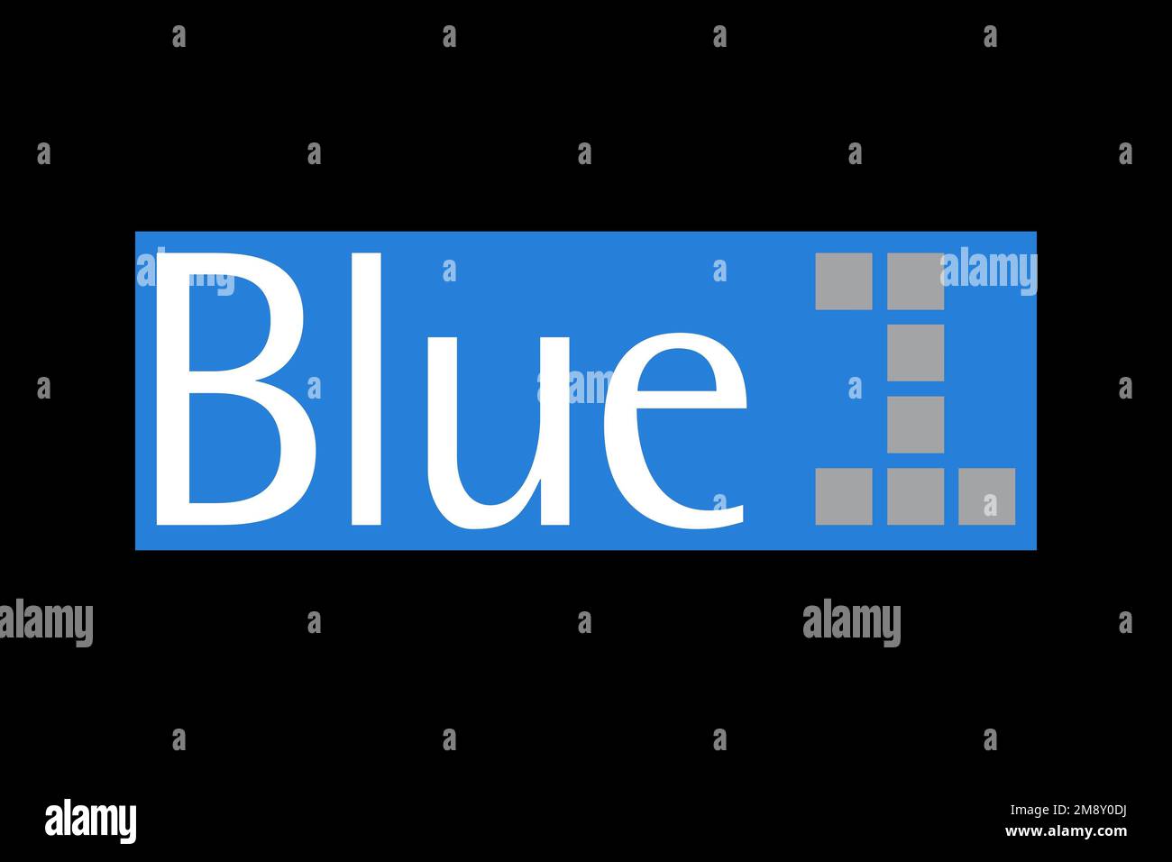 Blue1, Logo, Black background Stock Photo - Alamy