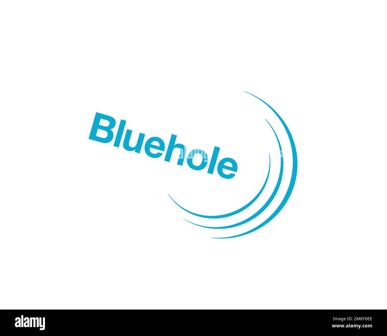 Bluehole company, rotated logo, white background B Stock Photo - Alamy