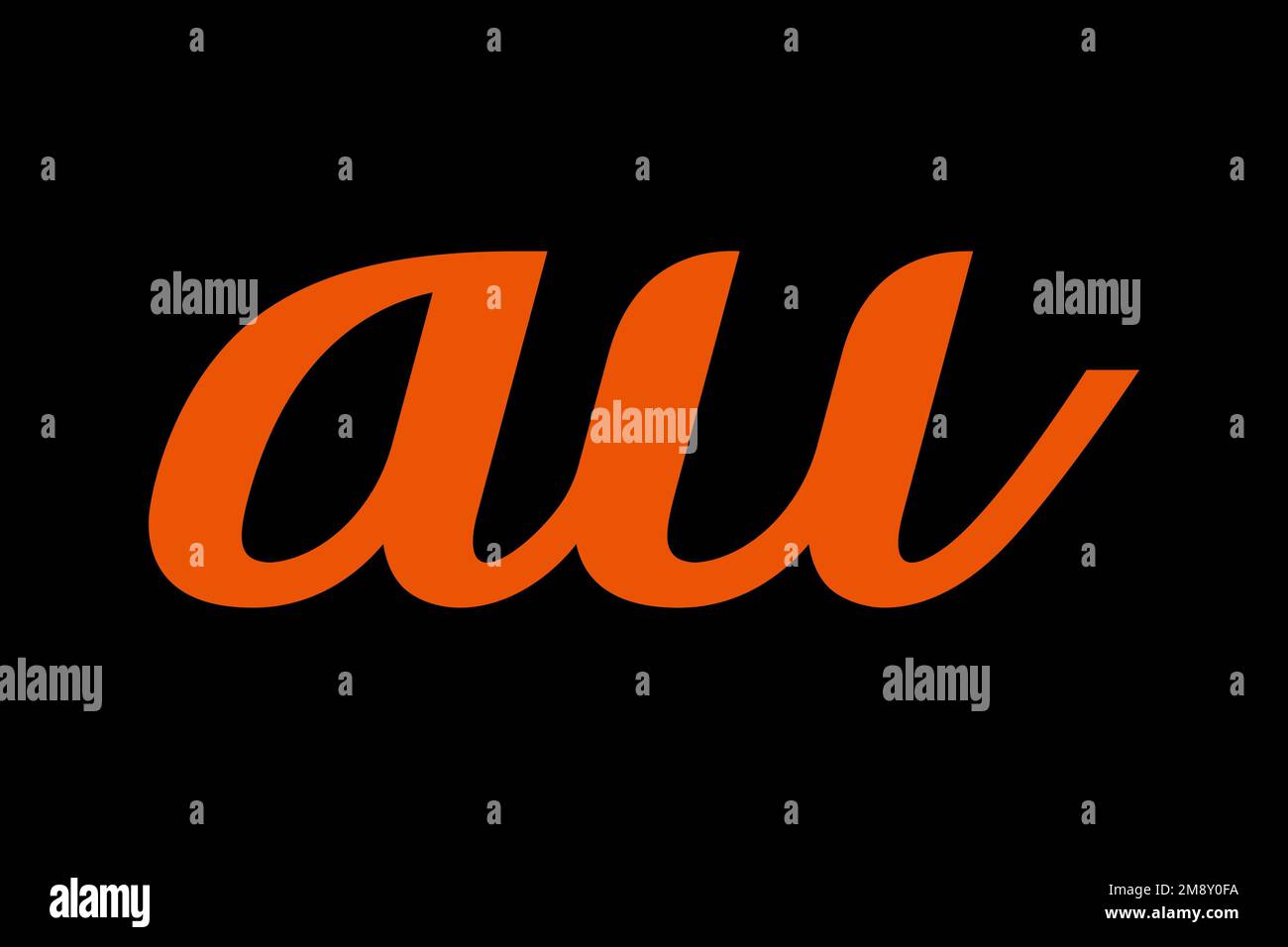 Au mobile phone company, Logo, Black background Stock Photo - Alamy