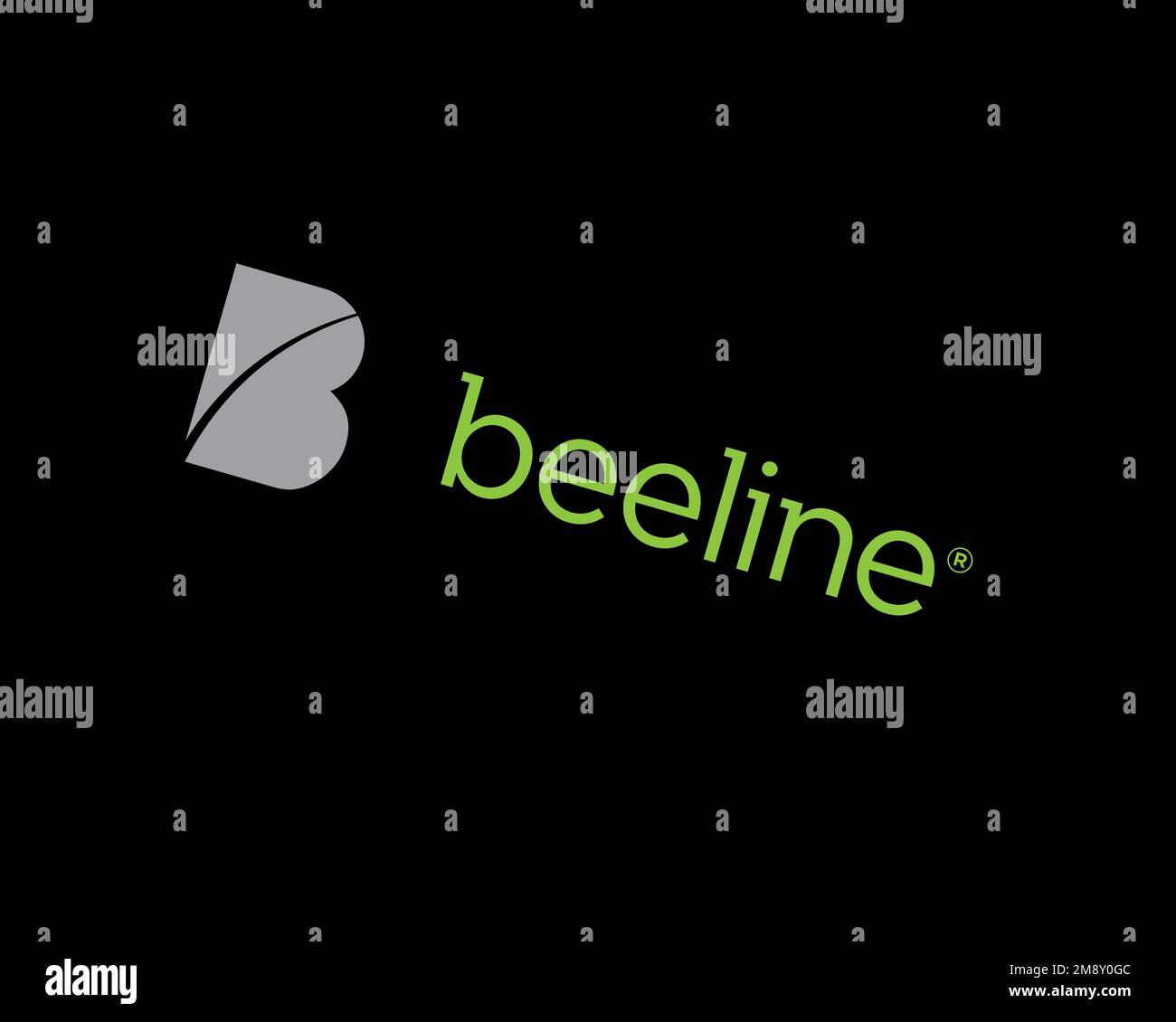 Beeline software company, rotated logo, black background B Stock Photo ...