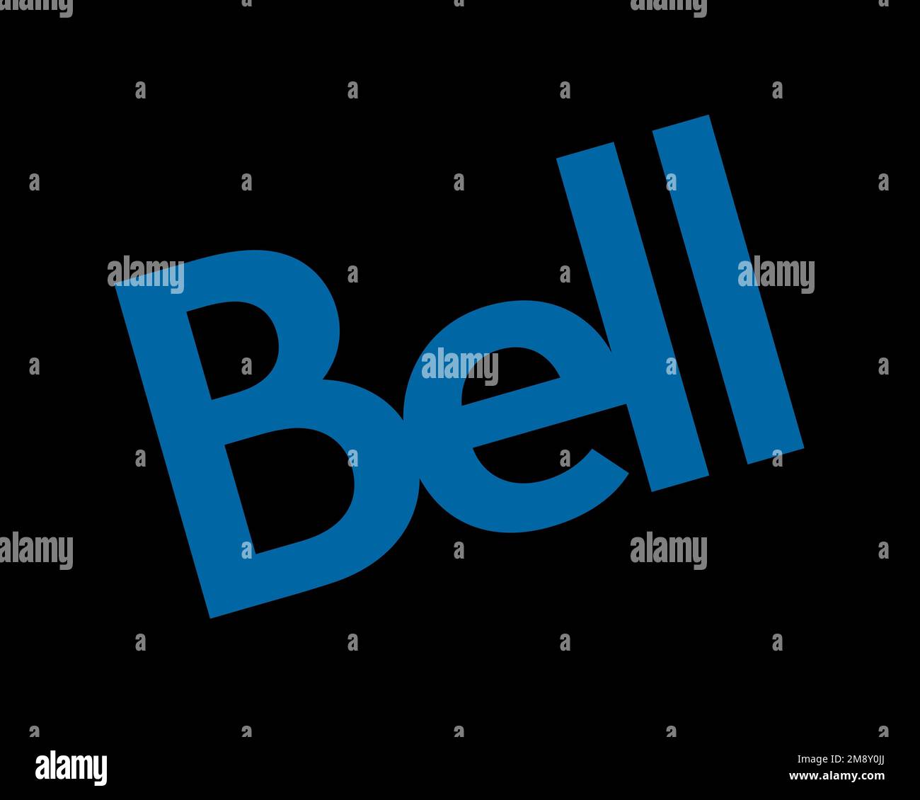 Bell Fibe TV, rotated logo, black background Stock Photo - Alamy