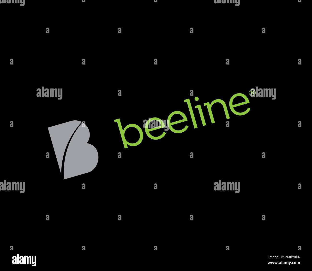 Beeline software company, rotated logo, black background Stock Photo ...