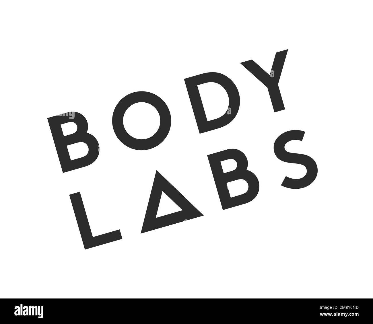 Body Labs, rotated logo, white background Stock Photo - Alamy