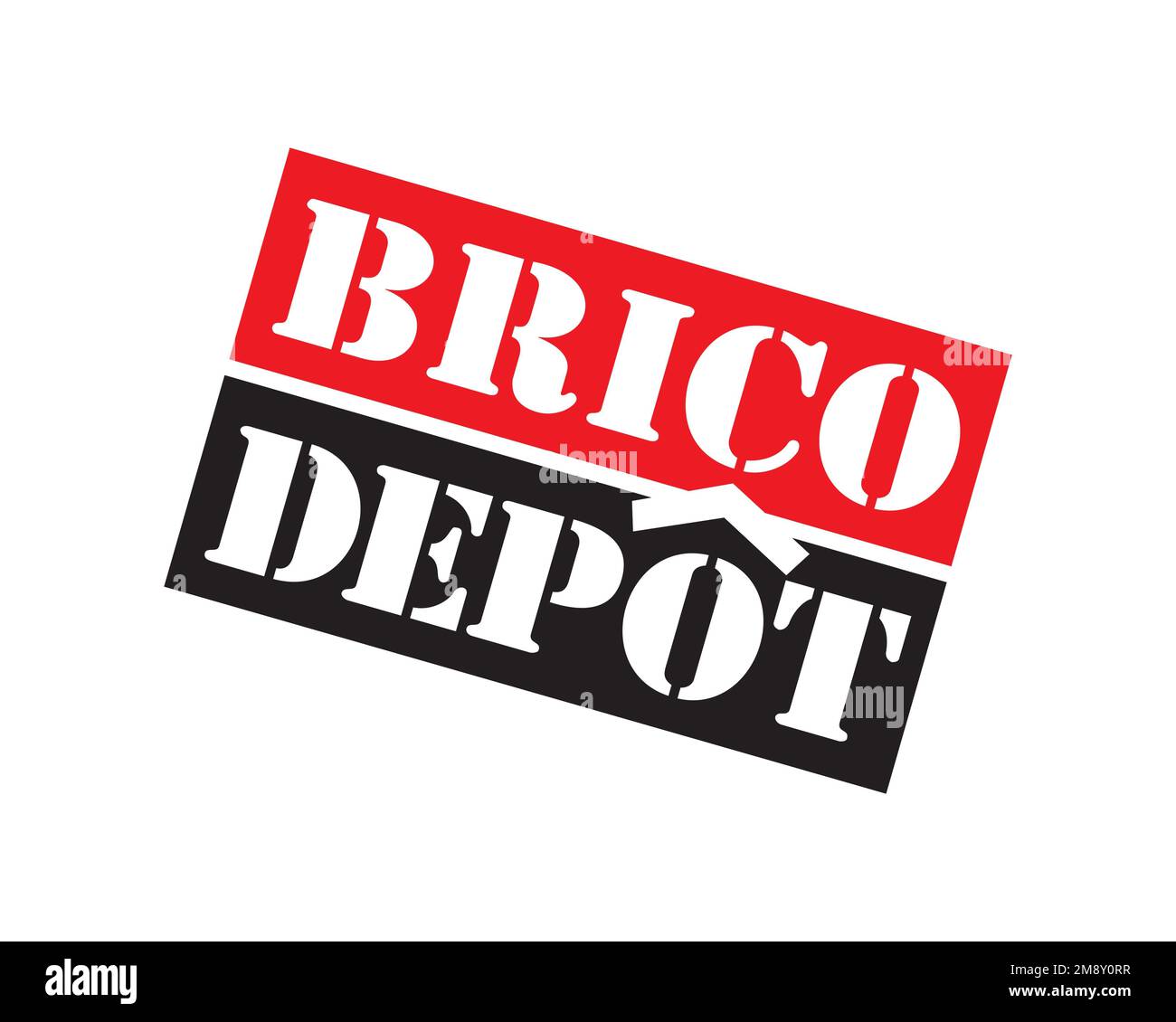 Brico Depot, rotated logo, white background B Stock Photo - Alamy