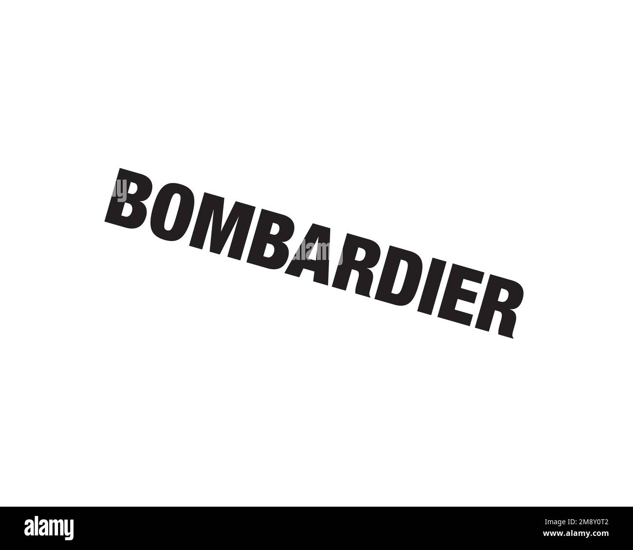 Bombardier Inc. rotated logo, white background B Stock Photo - Alamy