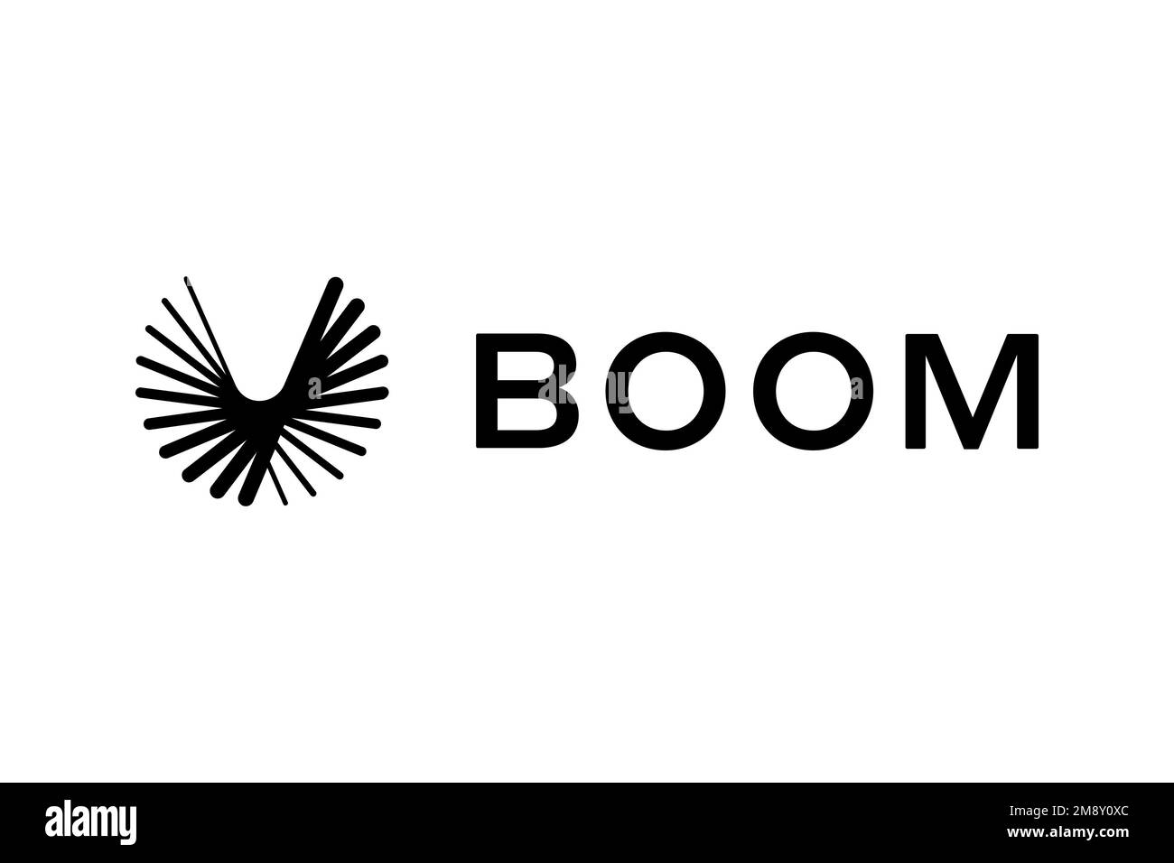 Boom Technology, Logo, White background Stock Photo - Alamy