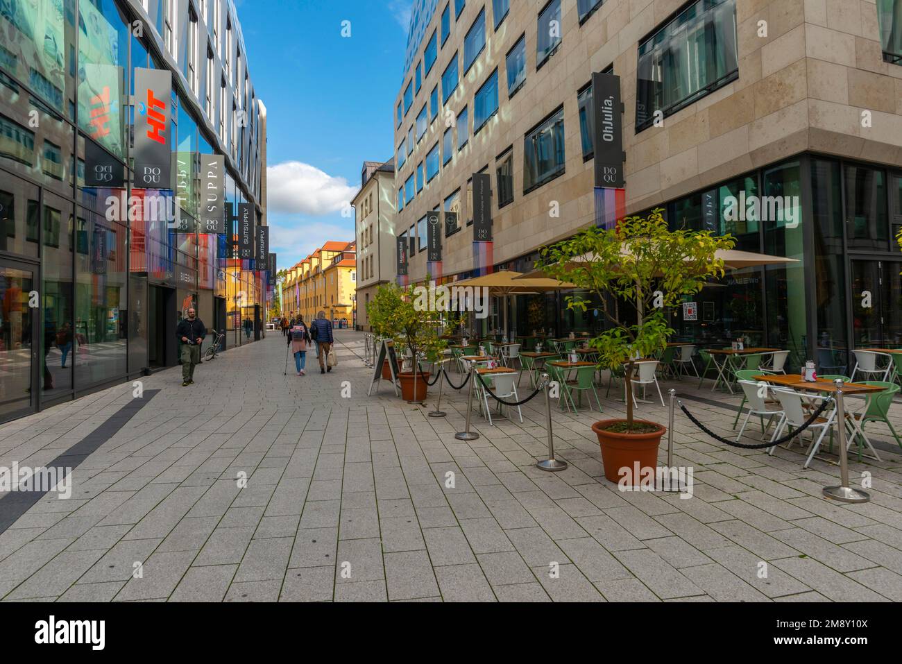 Dorotheen Quartier, Stuttgart Mitte, pedestrian zone, restaurant ...