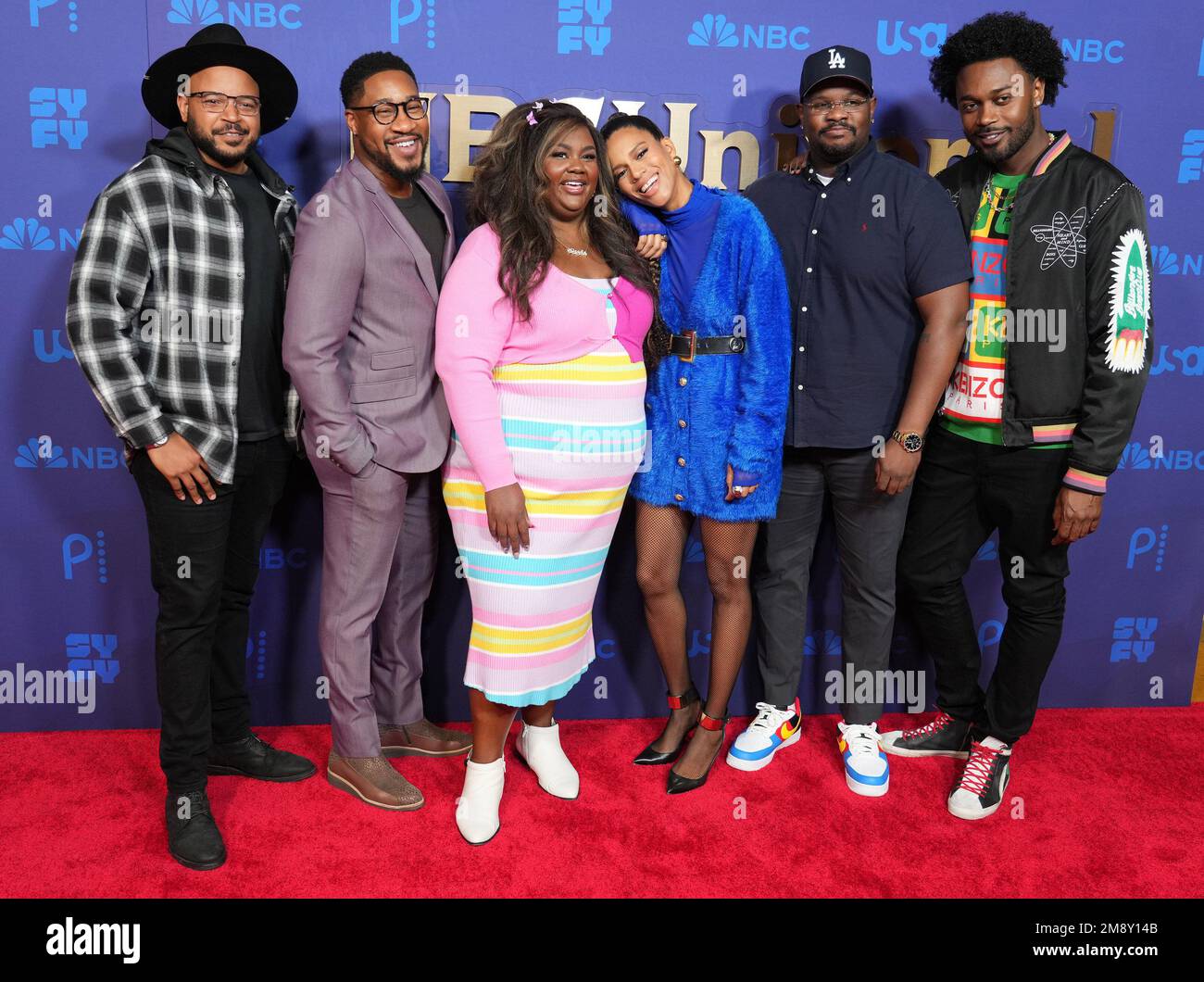 Los Angeles, USA. 15th Jan, 2023. (L-R) GRAND CREW Cast - Justin ...