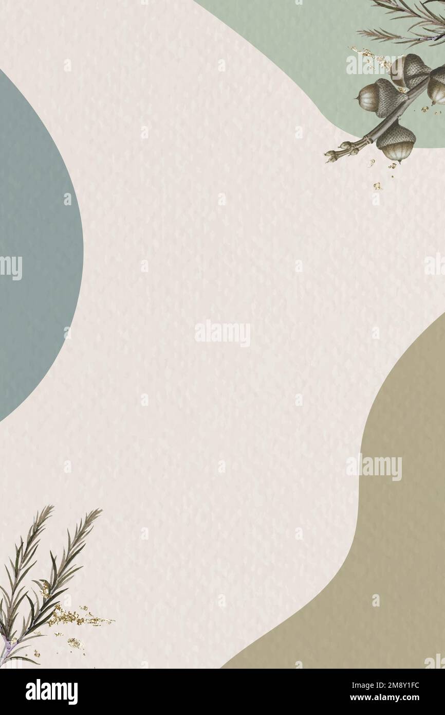 Swamp paperbark branch on minimal patterned background template vector ...