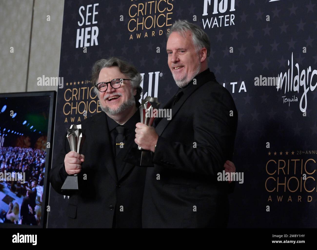 Los Angeles, United States. 15th Jan, 2023. (L-R) Guillermo del Toro ...