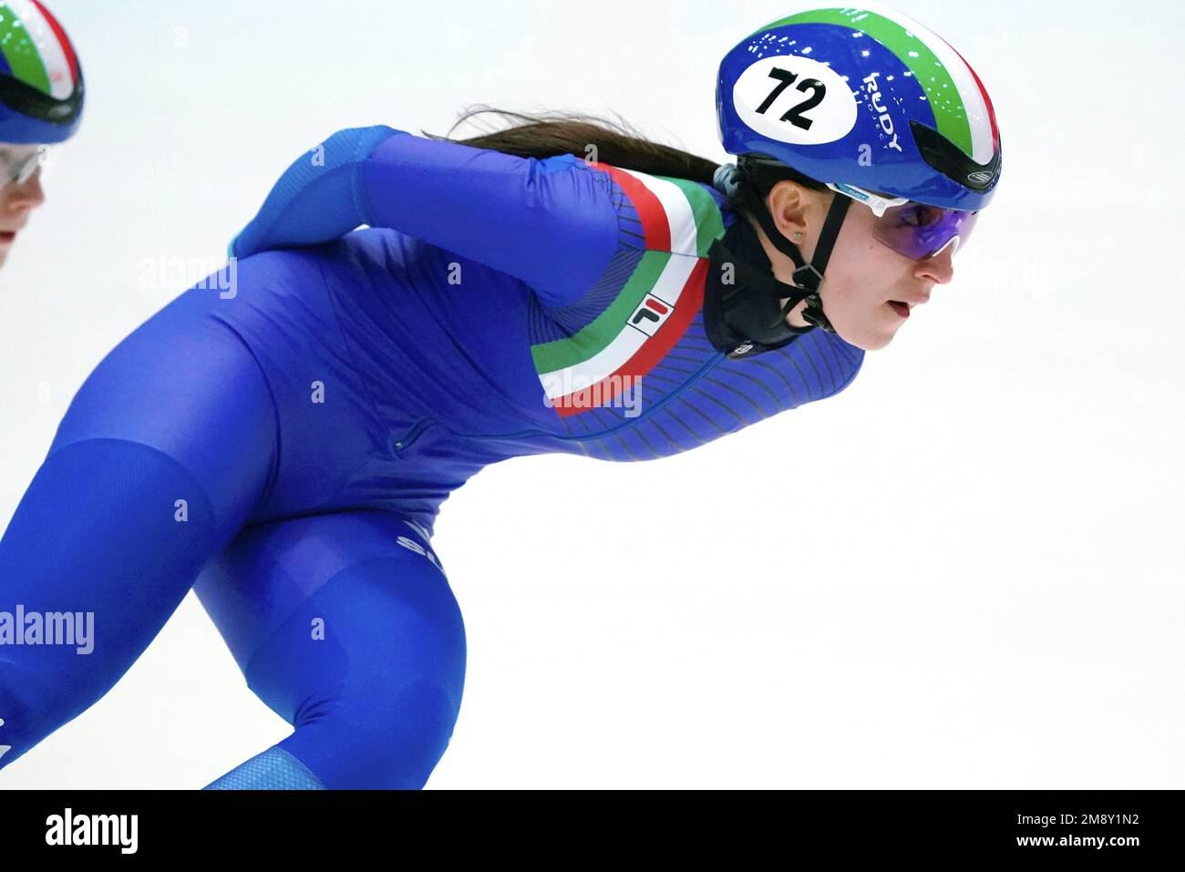 Arianna Sighel (ITA) in action on 1500m quarter finals woman during ISU European Championships ...
