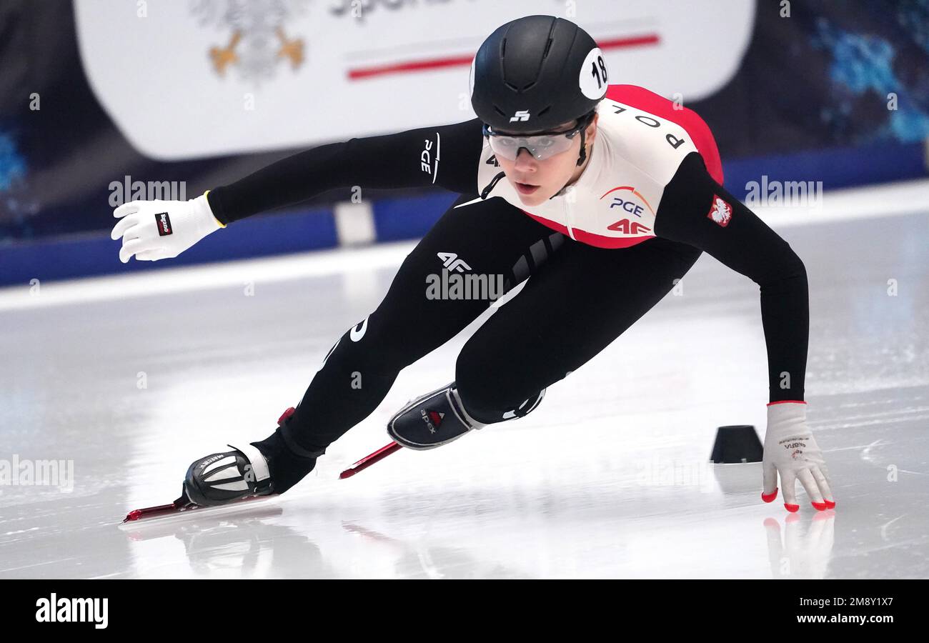 Mazur Nikola (POL) on 500m heats woman during ISU European ...