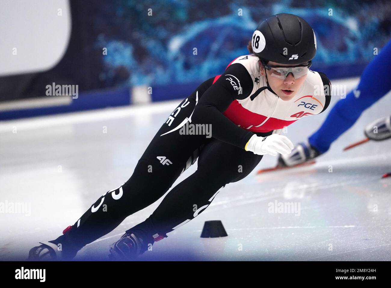 Mazur Nikola (POL) on 500m heats woman during ISU European ...