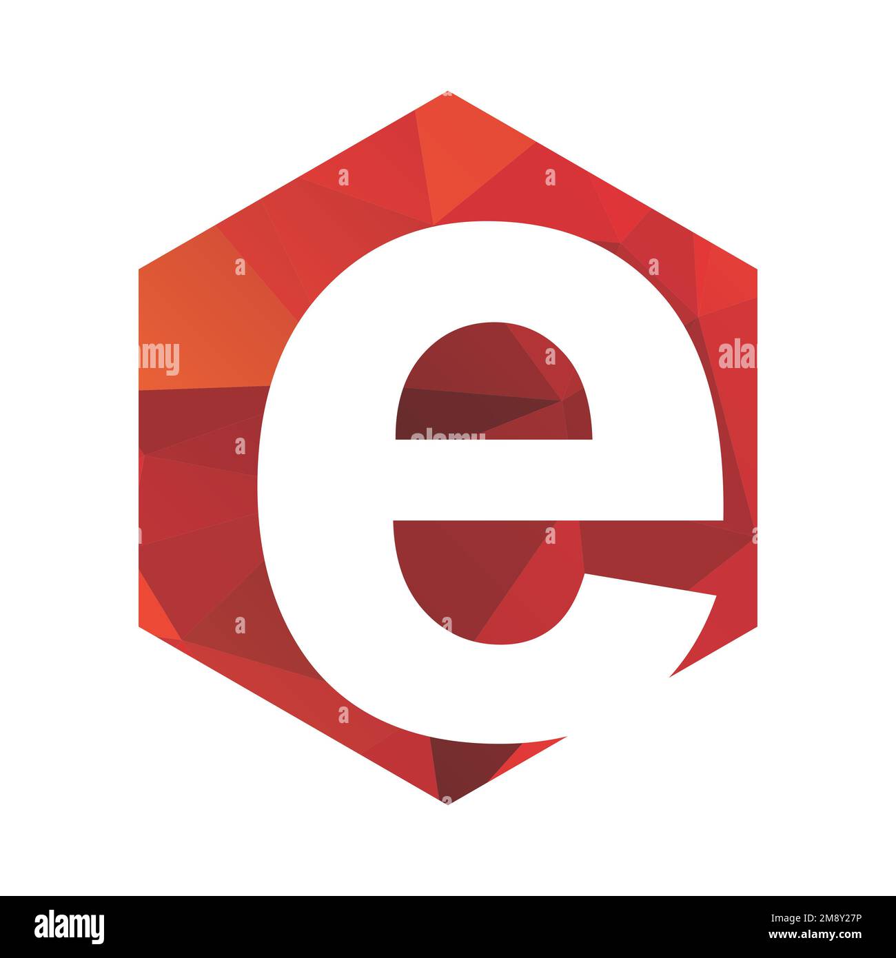 simple e initials polygonal logo and icon Stock Photo - Alamy
