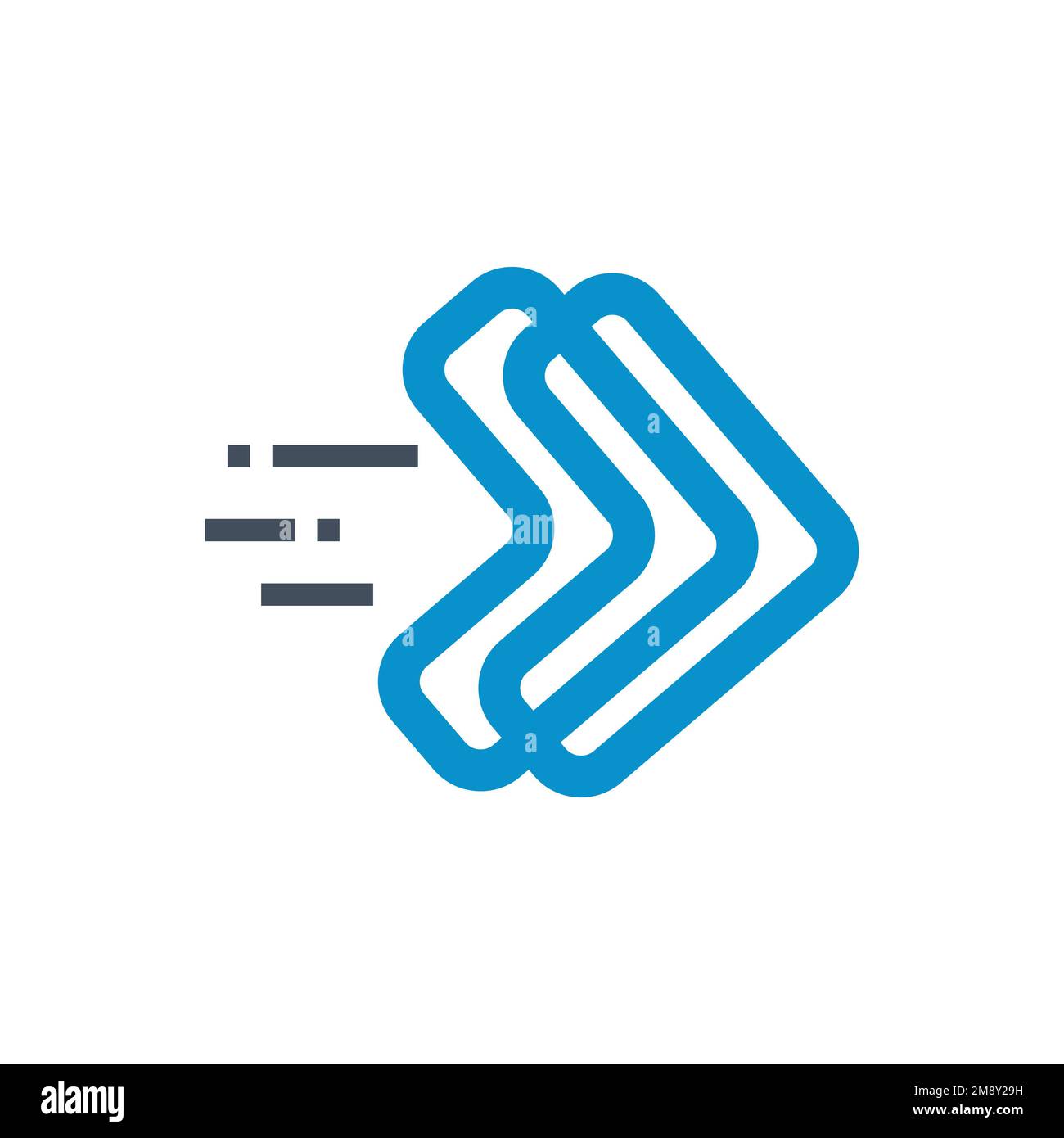 Fast forward sign icon blue hi-res stock photography and images - Alamy