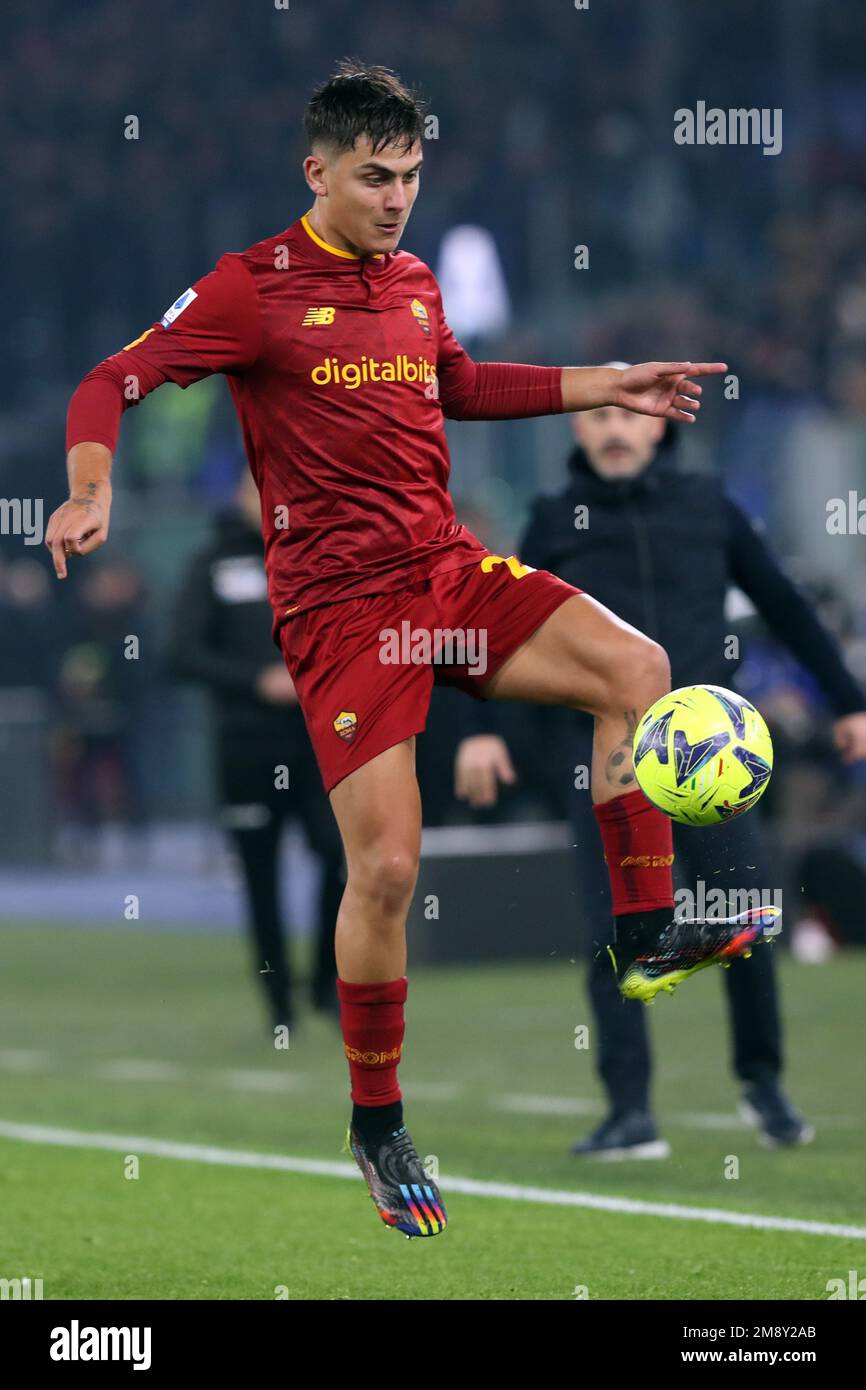 Rome, . 15th Jan, 2023. Rome, Italy 15.01.2023: Paulo Dybala (AS ROMA) in action during the ...