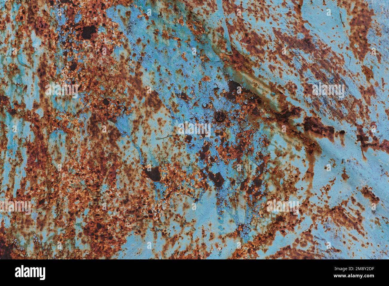 texture of rusty old metal with corrosion and exfoliating paint Stock ...