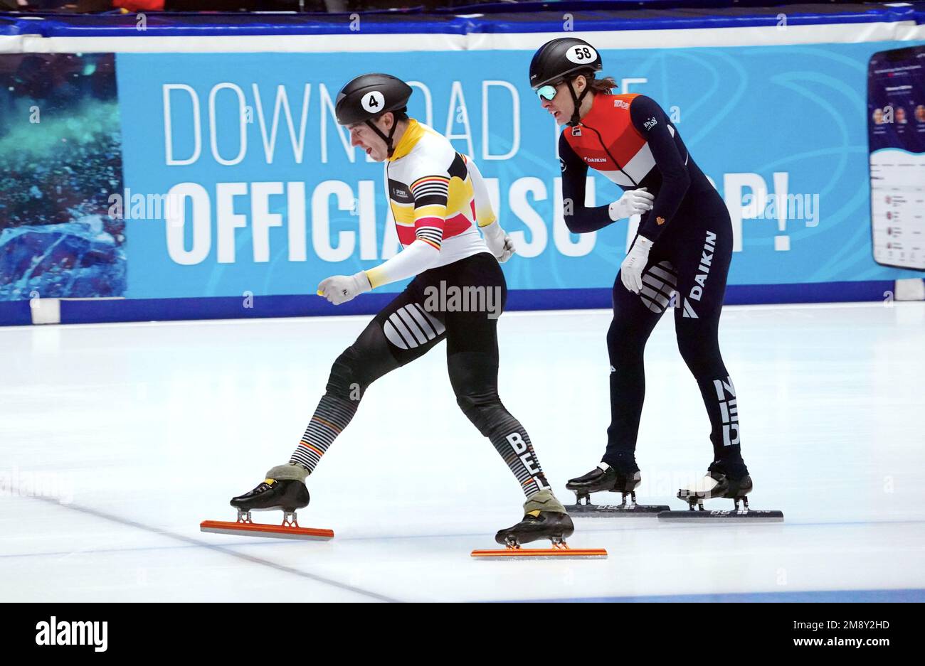 Stijn Desmet (BEL) finished before Jens van het Wout on 1000m men ...