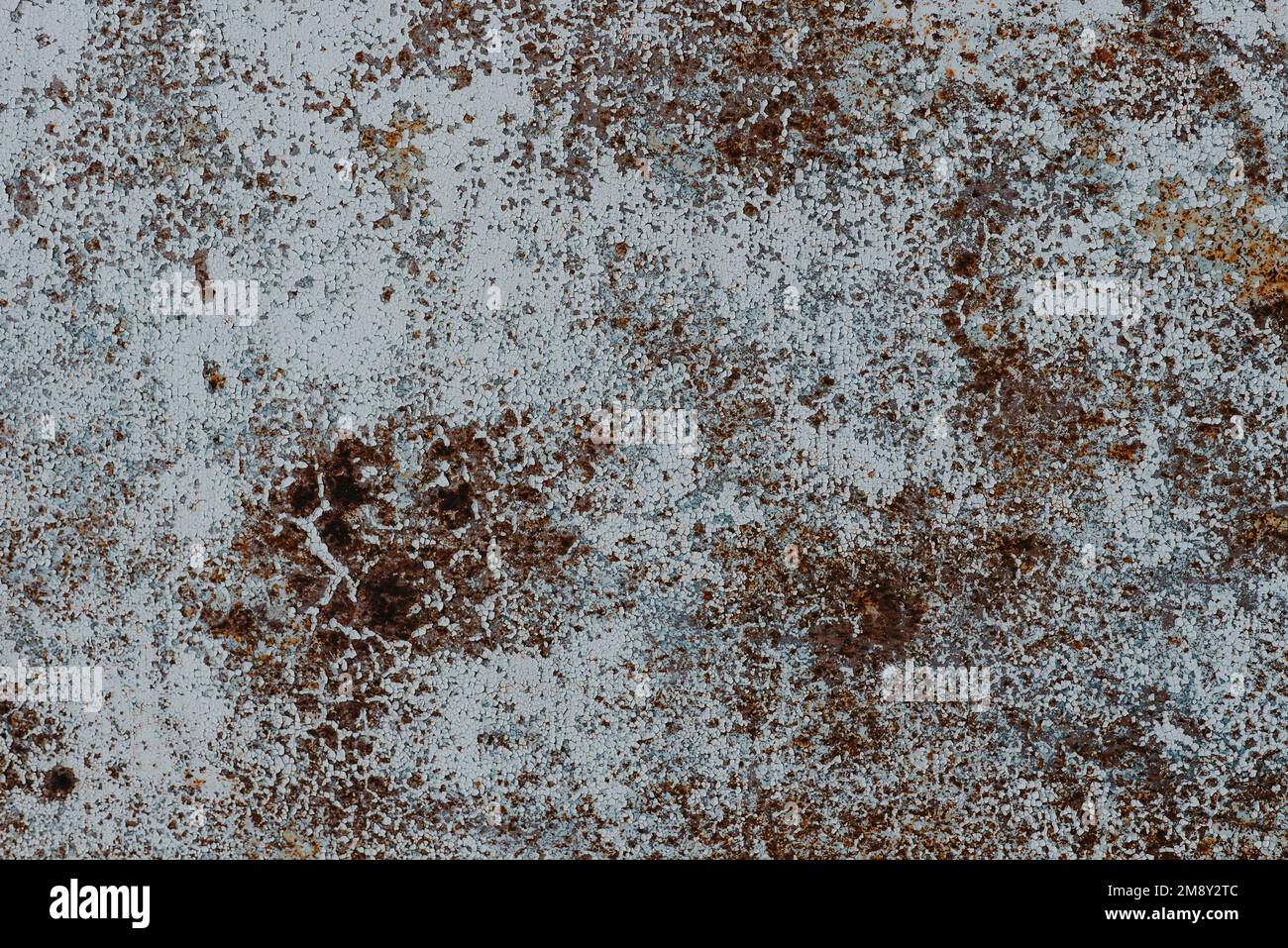 texture of rusty old metal with corrosion and exfoliating paint Stock ...