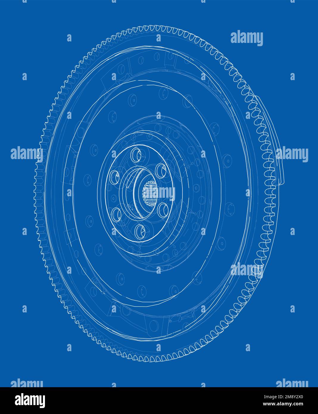 Sketch of clutch basket for the car. Vector Stock Vector Image & Art ...