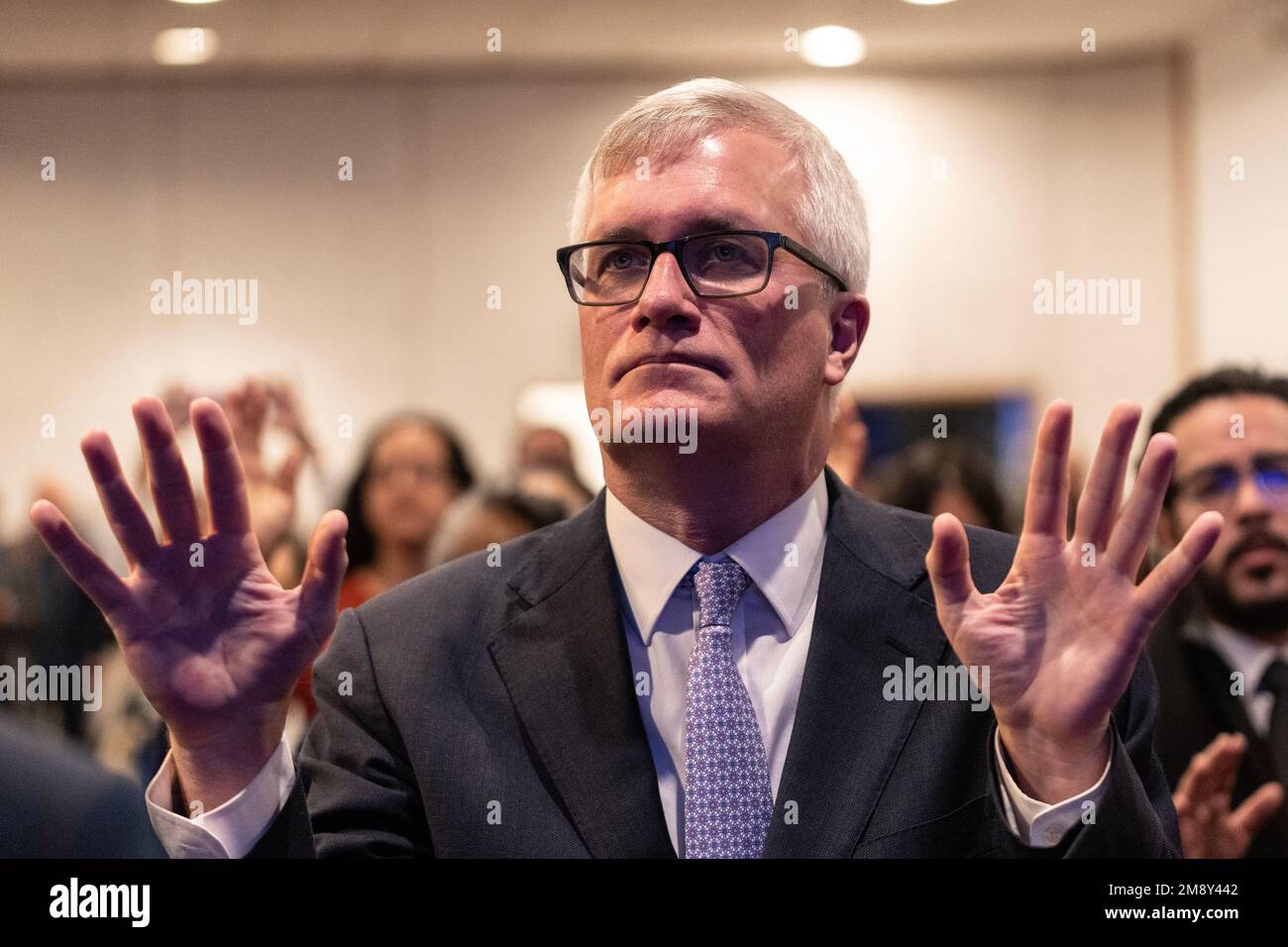 New York, USA. 15th Jan, 2023. NYS Senator Brian Kavanagh joined in ...