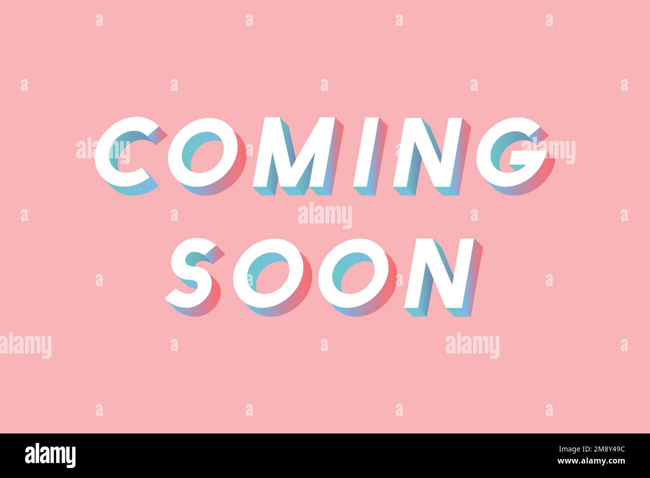 Isometric coming soon lettering vector italic font typography Stock ...