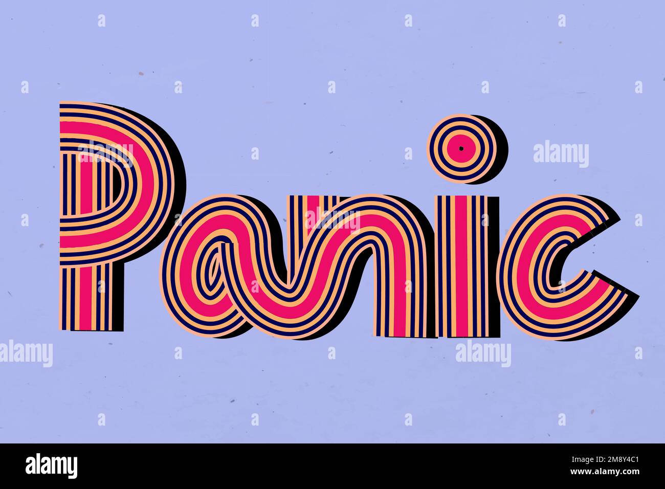 Health word panic vector line font retro typography handwritten Stock ...