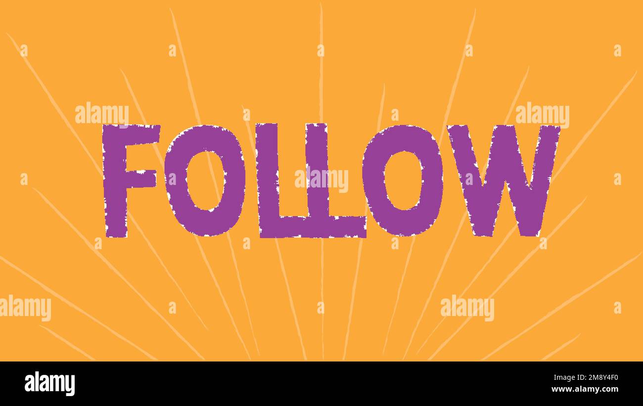 Word follow on yellow Stock Vector Images - Alamy