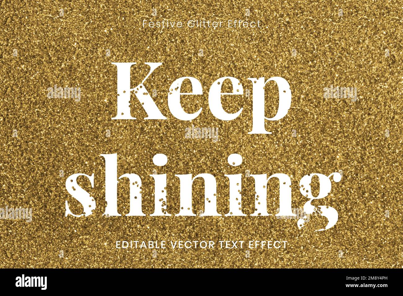 Glitter keep shining editable text effect template vector Stock Vector Image & Art - Alamy