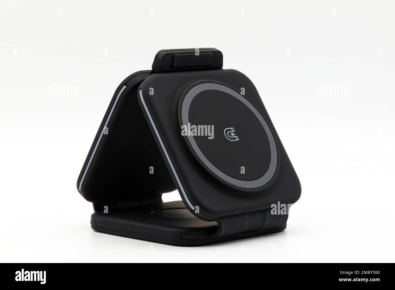 Foldable Wireless Charger isolated on white background. Wireless ...