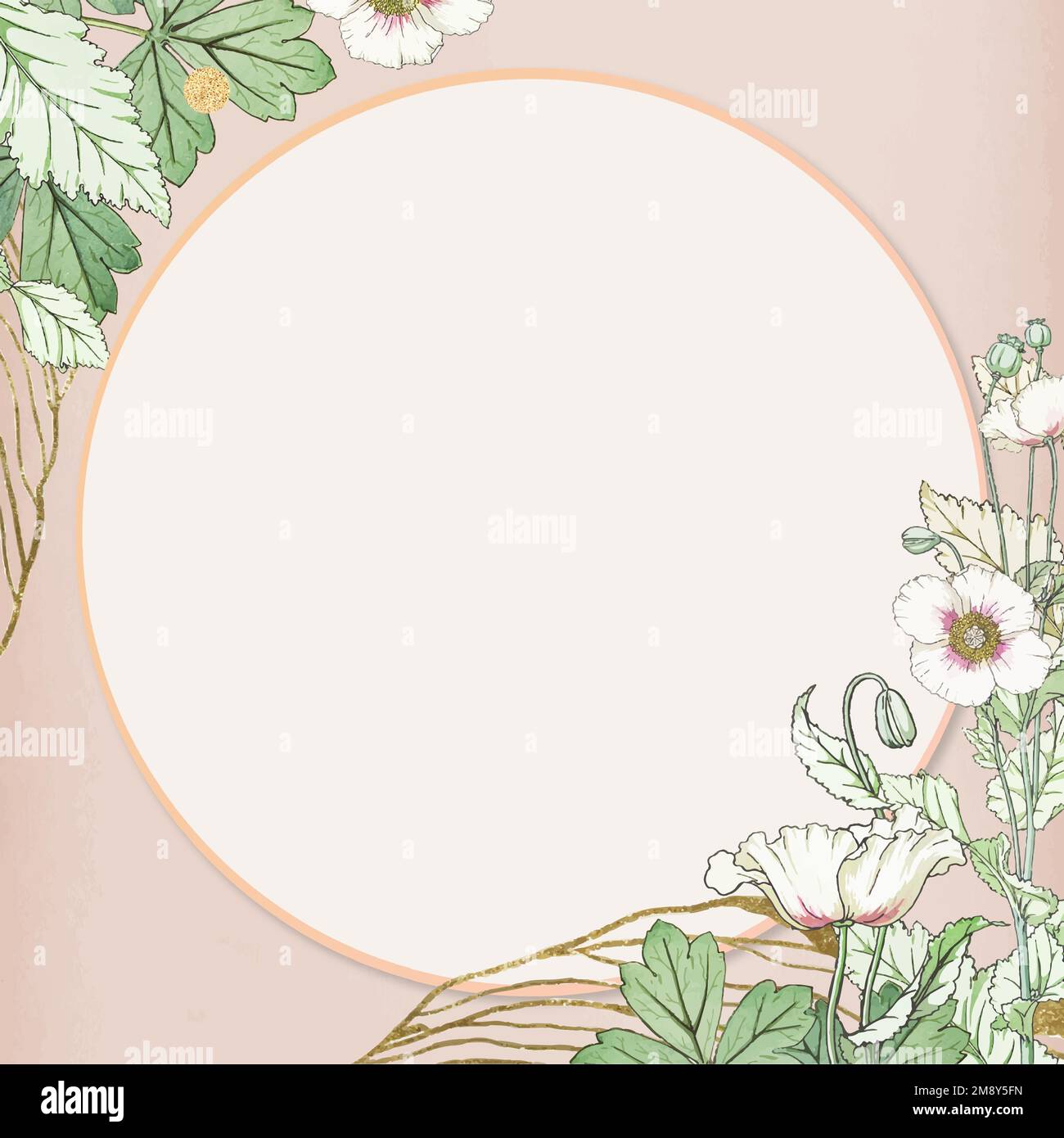 Hand drawn vector flower frame Stock Vector Image & Art - Alamy