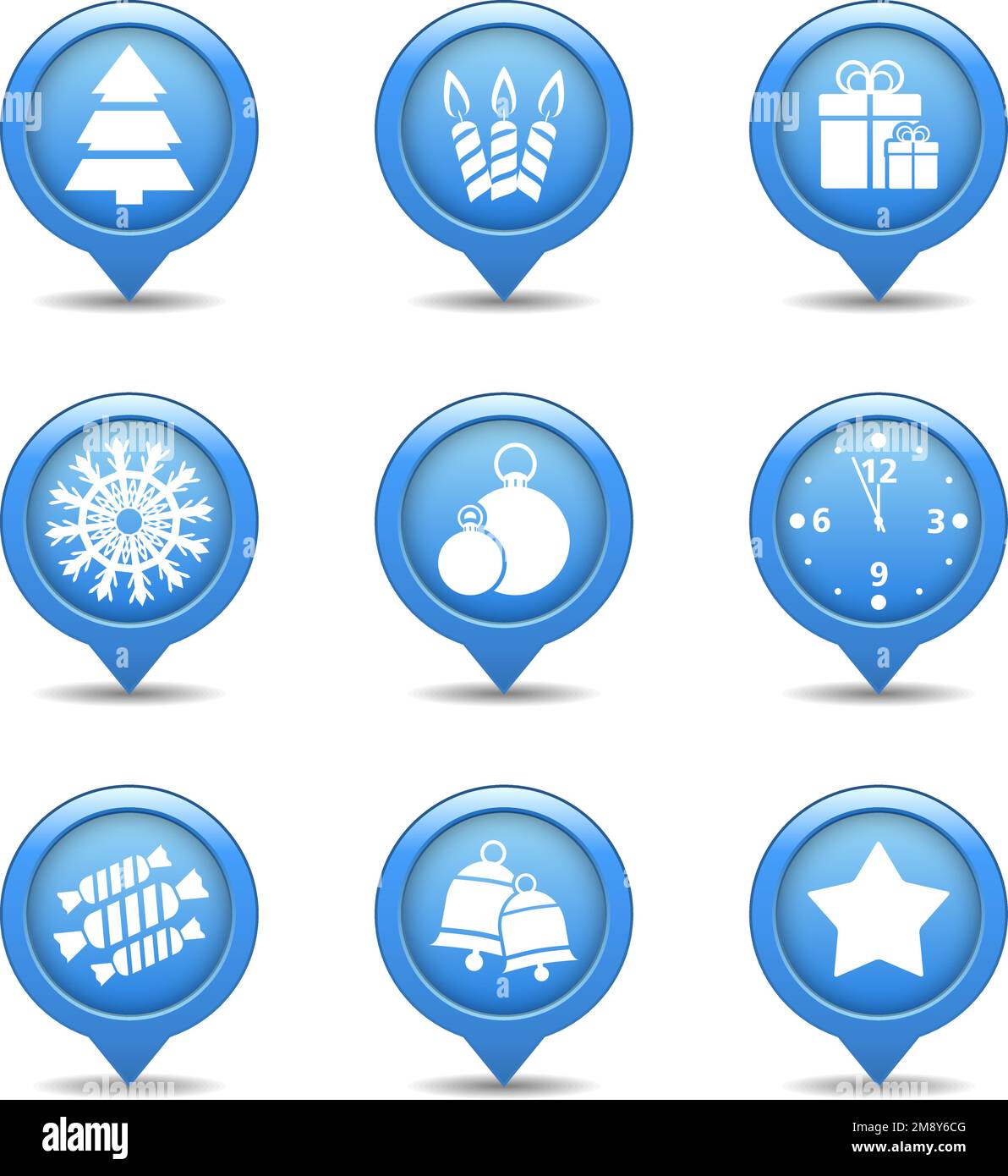Christmas Icons Set, vector eps10 illustration Stock Vector Image & Art ...