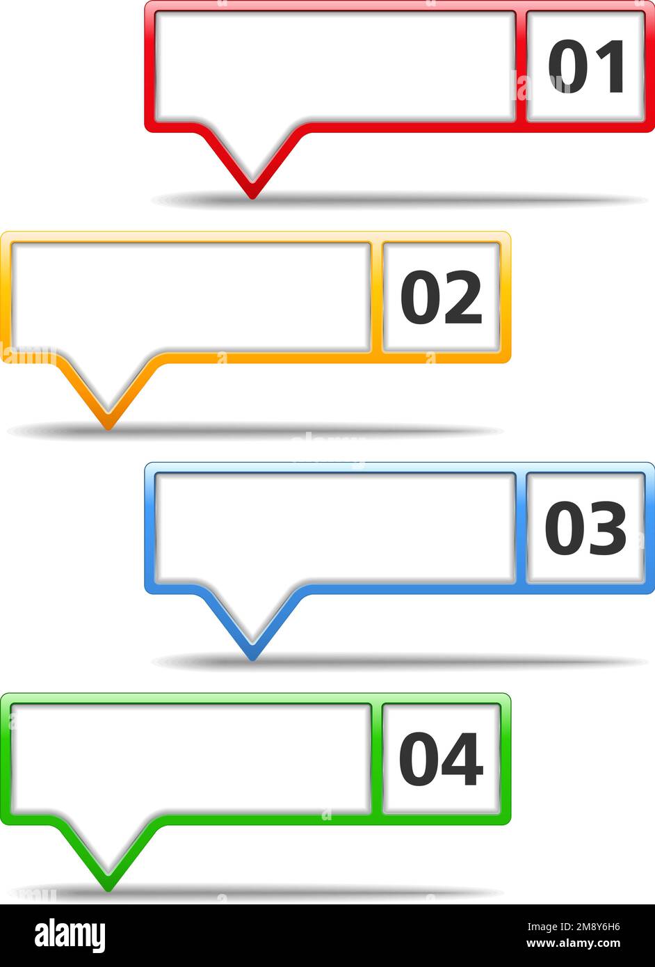 Map markers with numbers, vector eps10 illustration Stock Vector Image ...