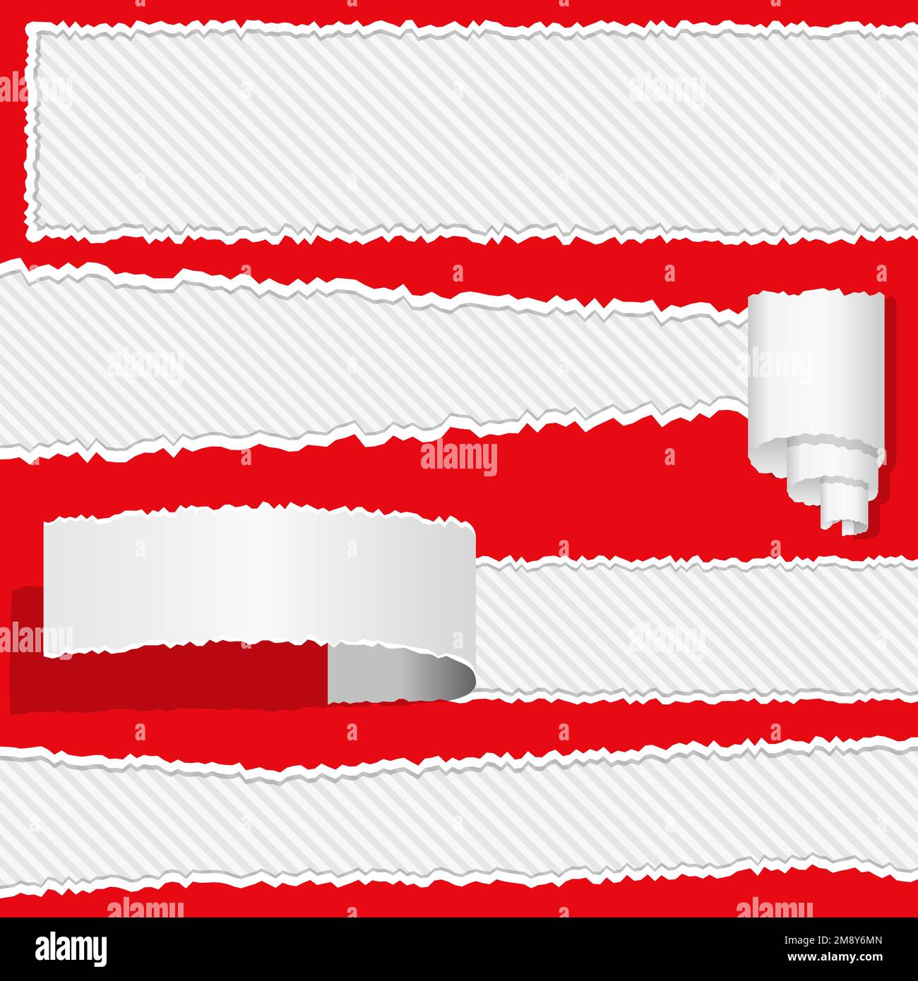 Different ripped paper, vector eps10 illustration Stock Vector Image ...