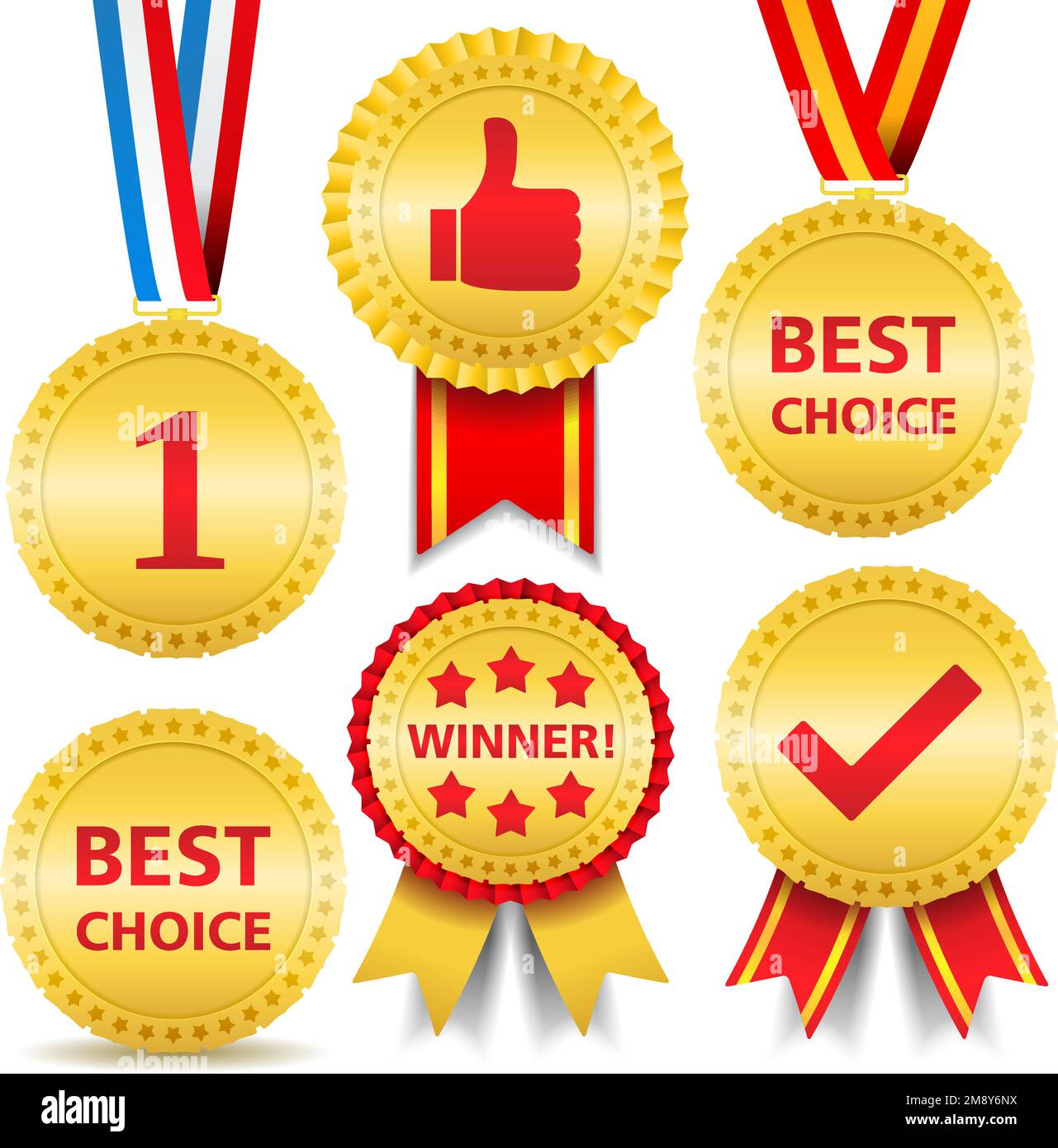 Set of different awards, vector eps10 illustration Stock Vector Image ...