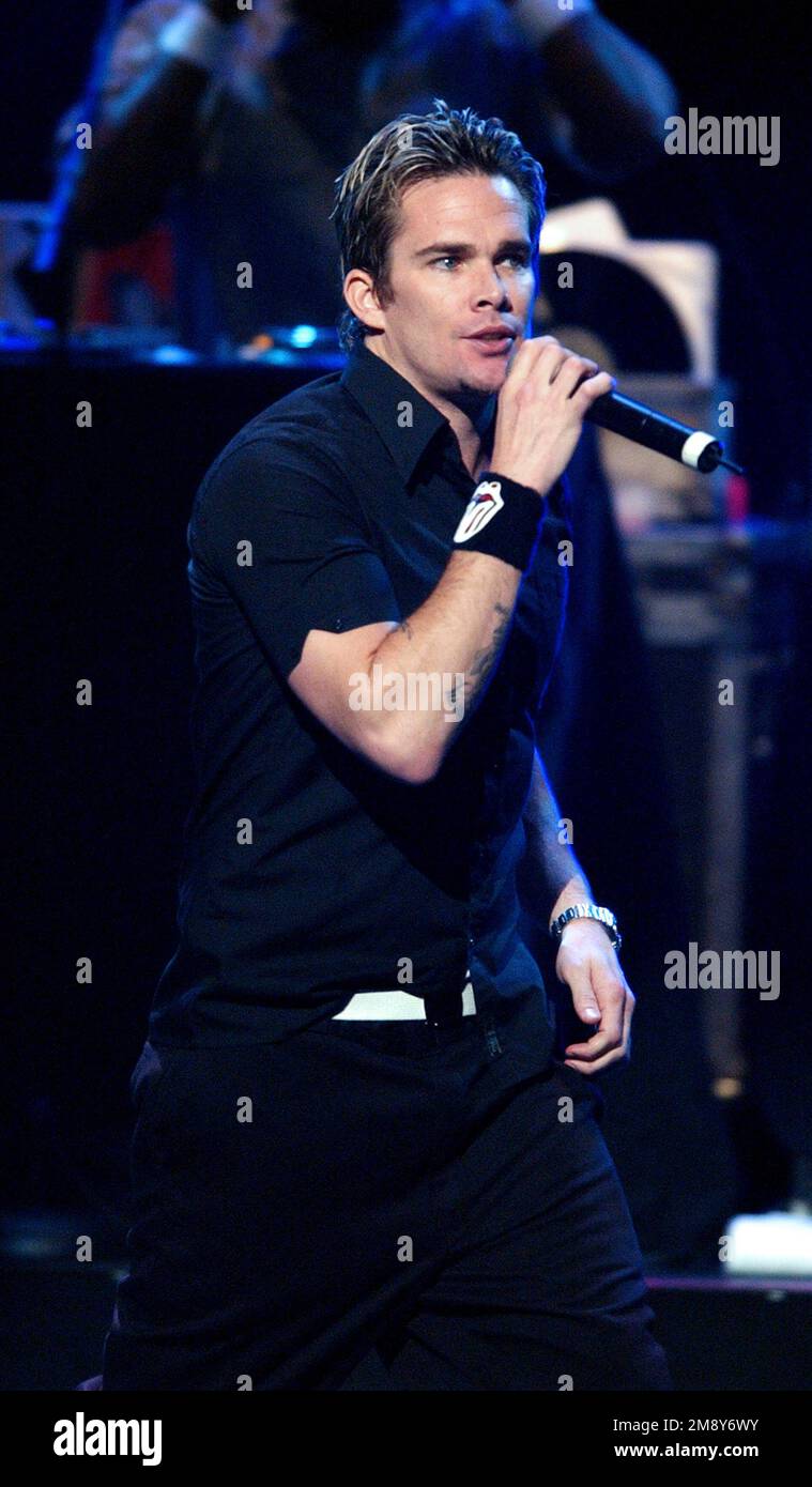 Mark McGrath performing at the 2002 Neil Bogart Memorial Fund Credit ...
