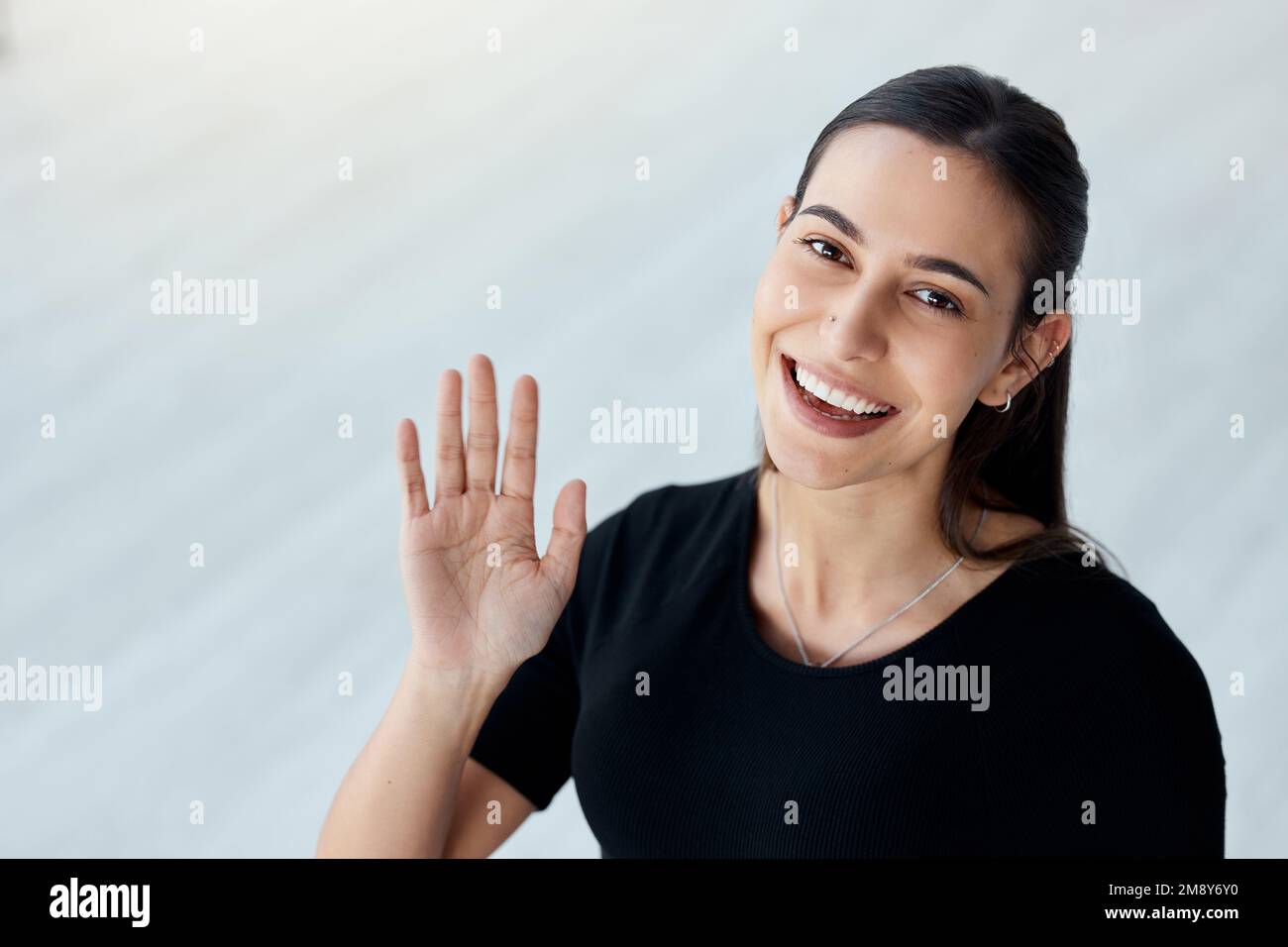 Waving hand office hi-res stock photography and images - Alamy