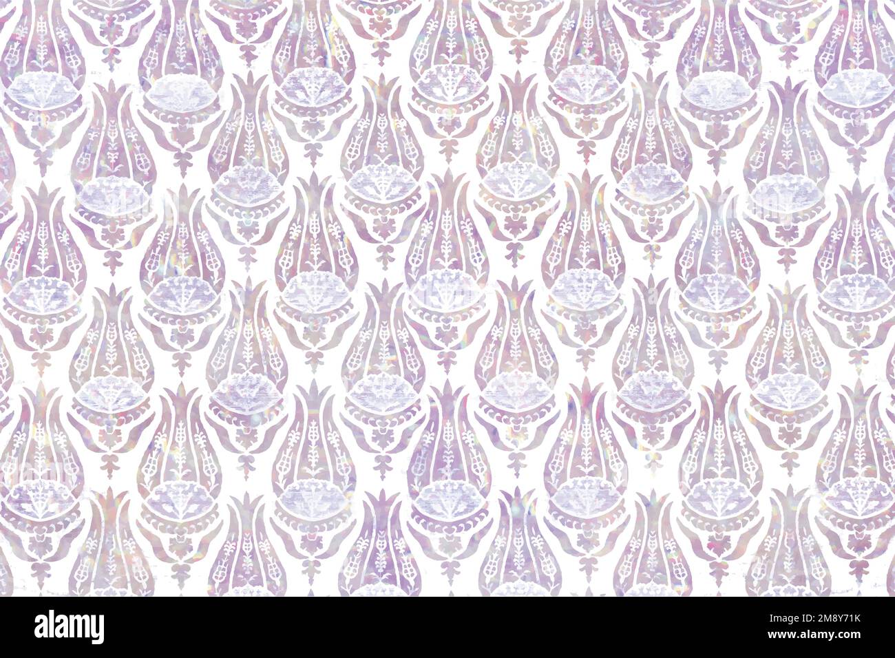 Vintage tulip holographic vector pattern remix from artwork by William ...