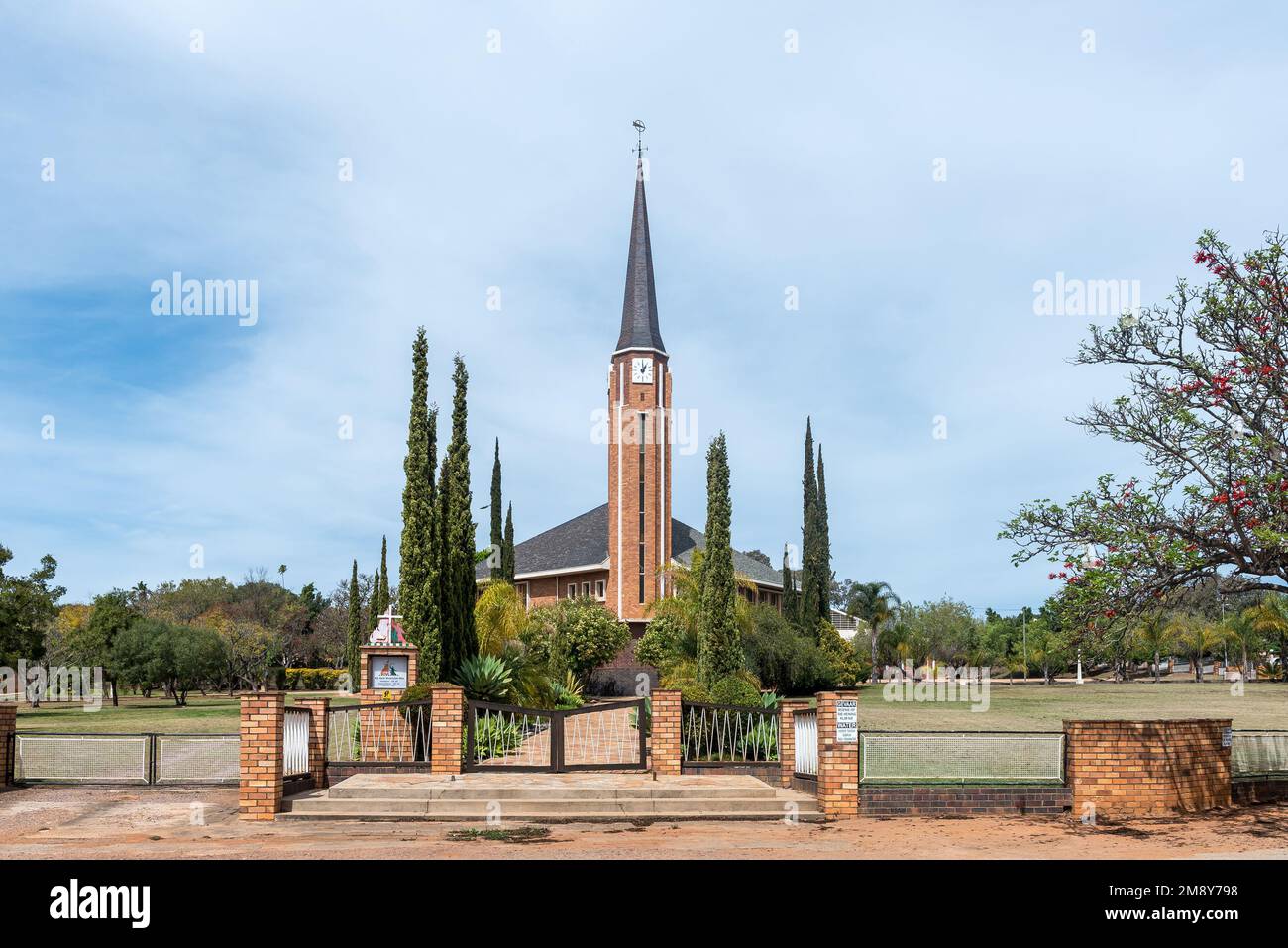 Riversdale, South Africa - Sep 24, 2022: A street scene, with the Dutch ...