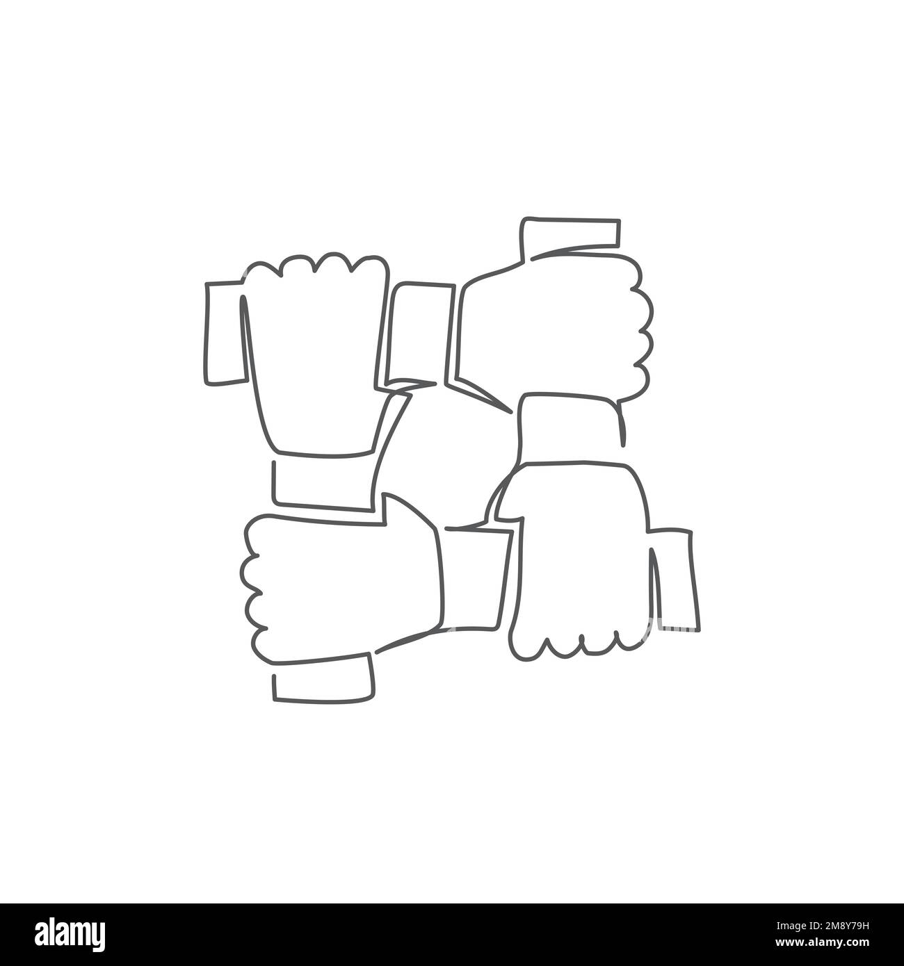 Continuous one line colleagues Stock Vector Images - Alamy