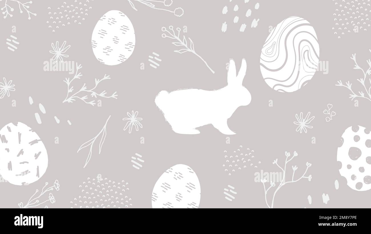 Neutral gray Easter pattern background vector Stock Vector Image & Art ...