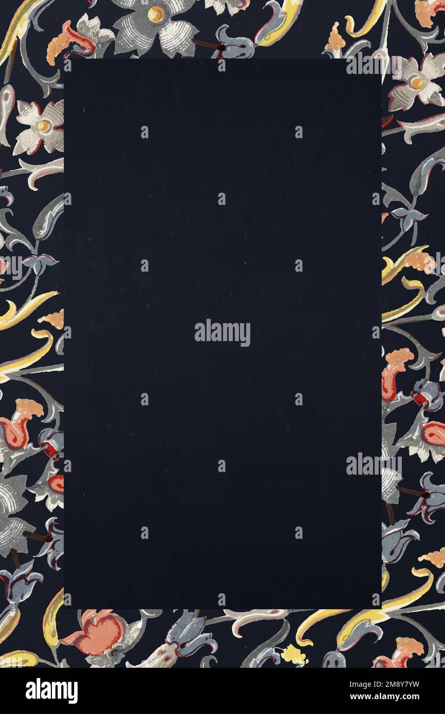 Floral patterns on the frame Stock Vector Images - Alamy
