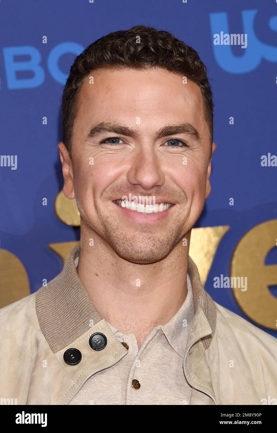 Pasadena, California, USA. 15th Jan, 2023. Richard Fleeshman arriving ...
