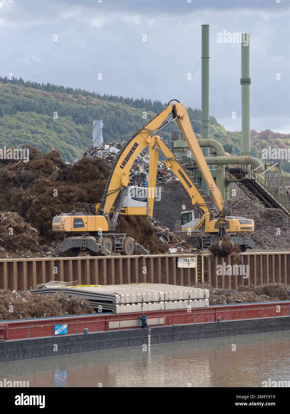 Scrapyard, Port of Trier Stock Photo - Alamy