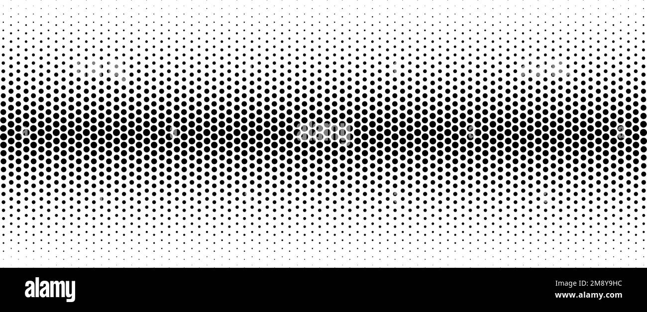 Dotted gradient halftone background. Horizontal seamless dotted pattern ...