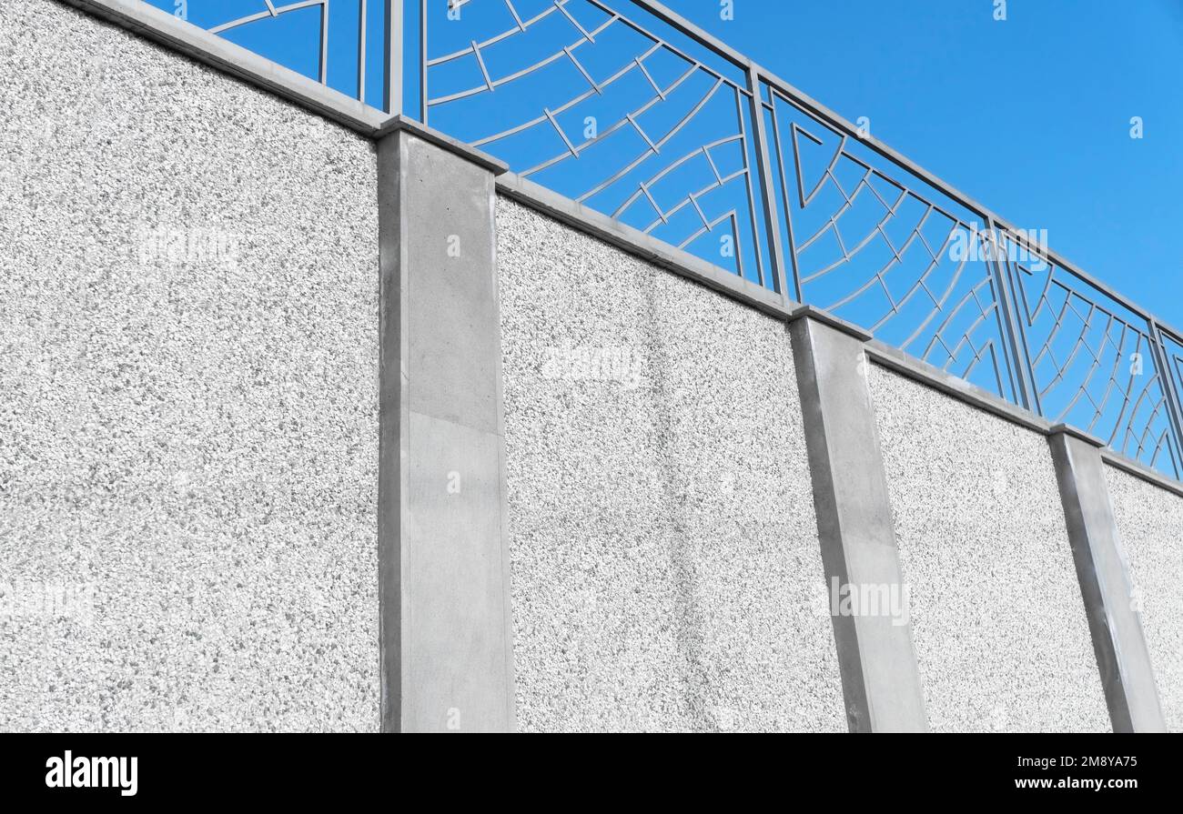 Metal Fencing With Rock Designs Stone And Metal Fence With Door Of