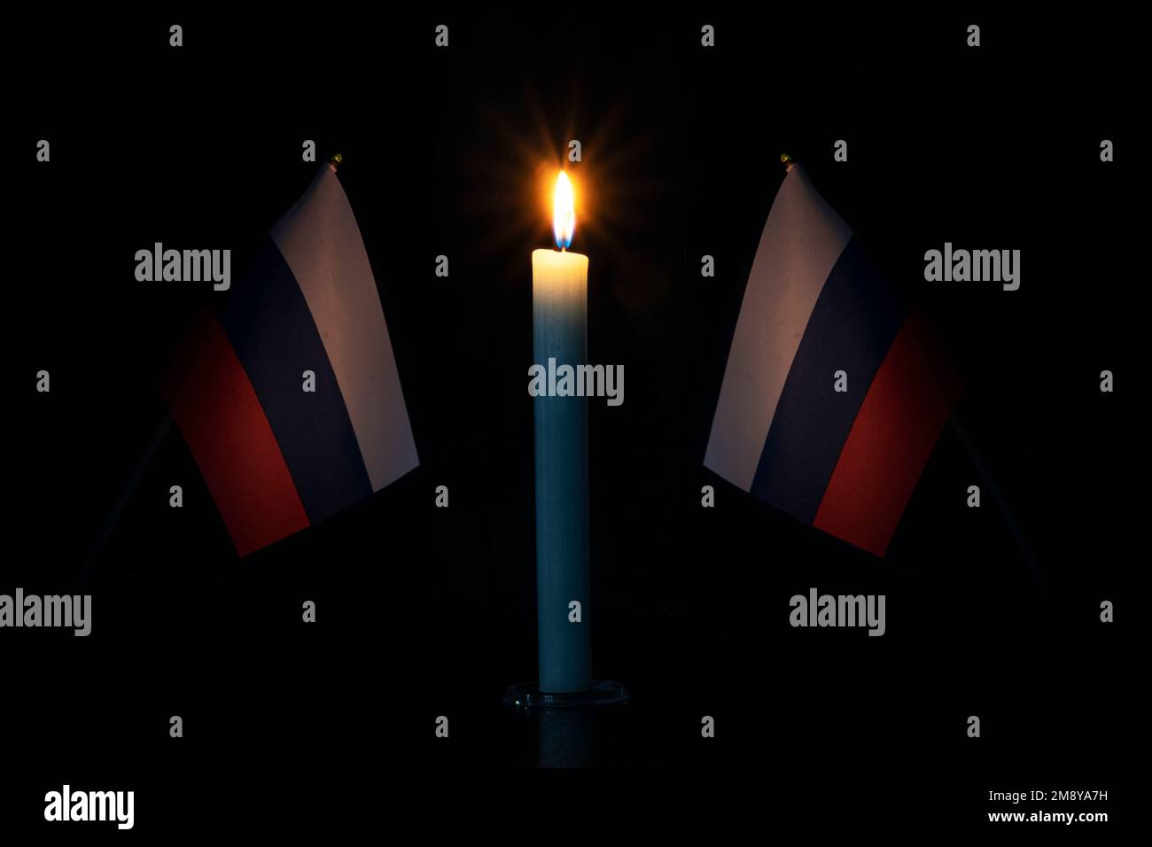 Burning russian flag hi-res stock photography and images - Alamy